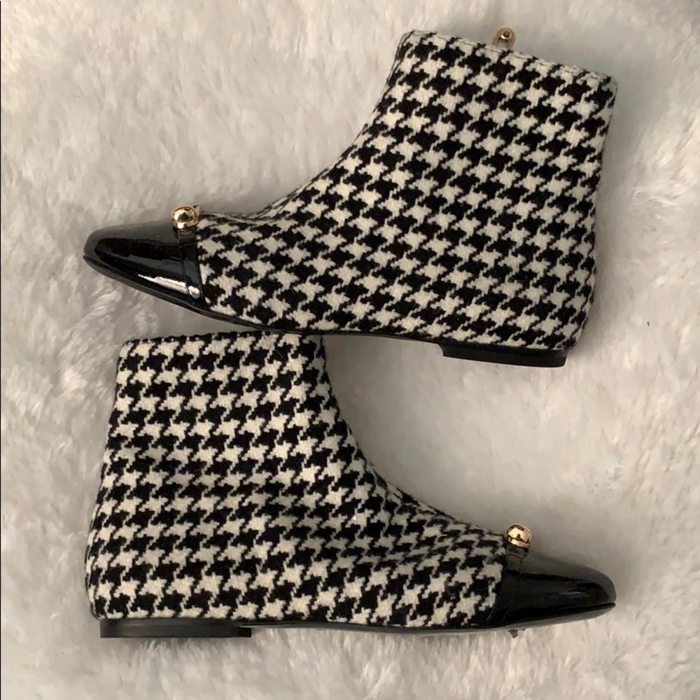 Stella Luna Tweed Houndstooth Booties - Gem